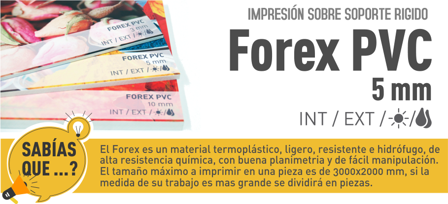 Forex Pvc | Impresión a medida