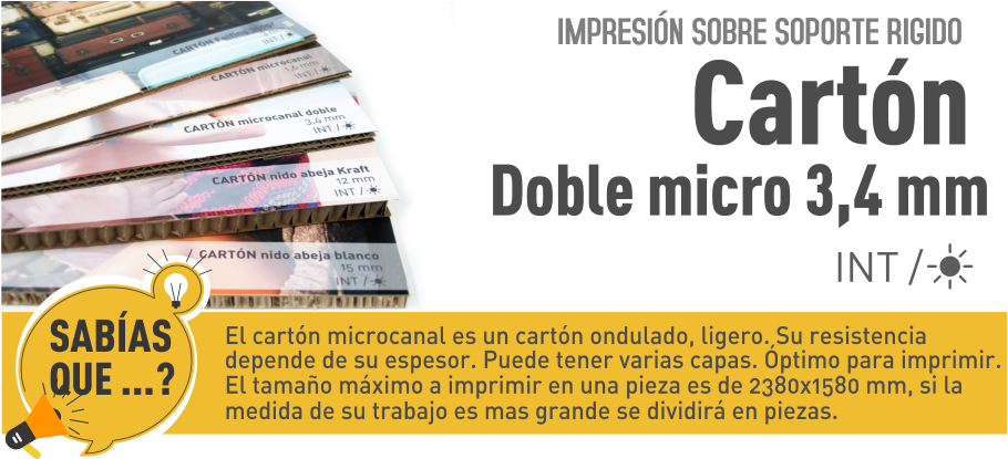 Cartón doble micro 2,8 mm | Impresión a medida